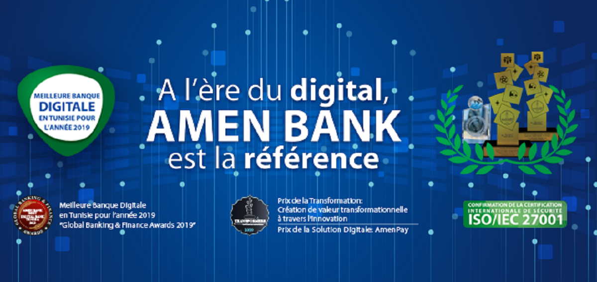 AMEN BANK "Meilleure banque digitale en Tunisie pour l’année 2019"